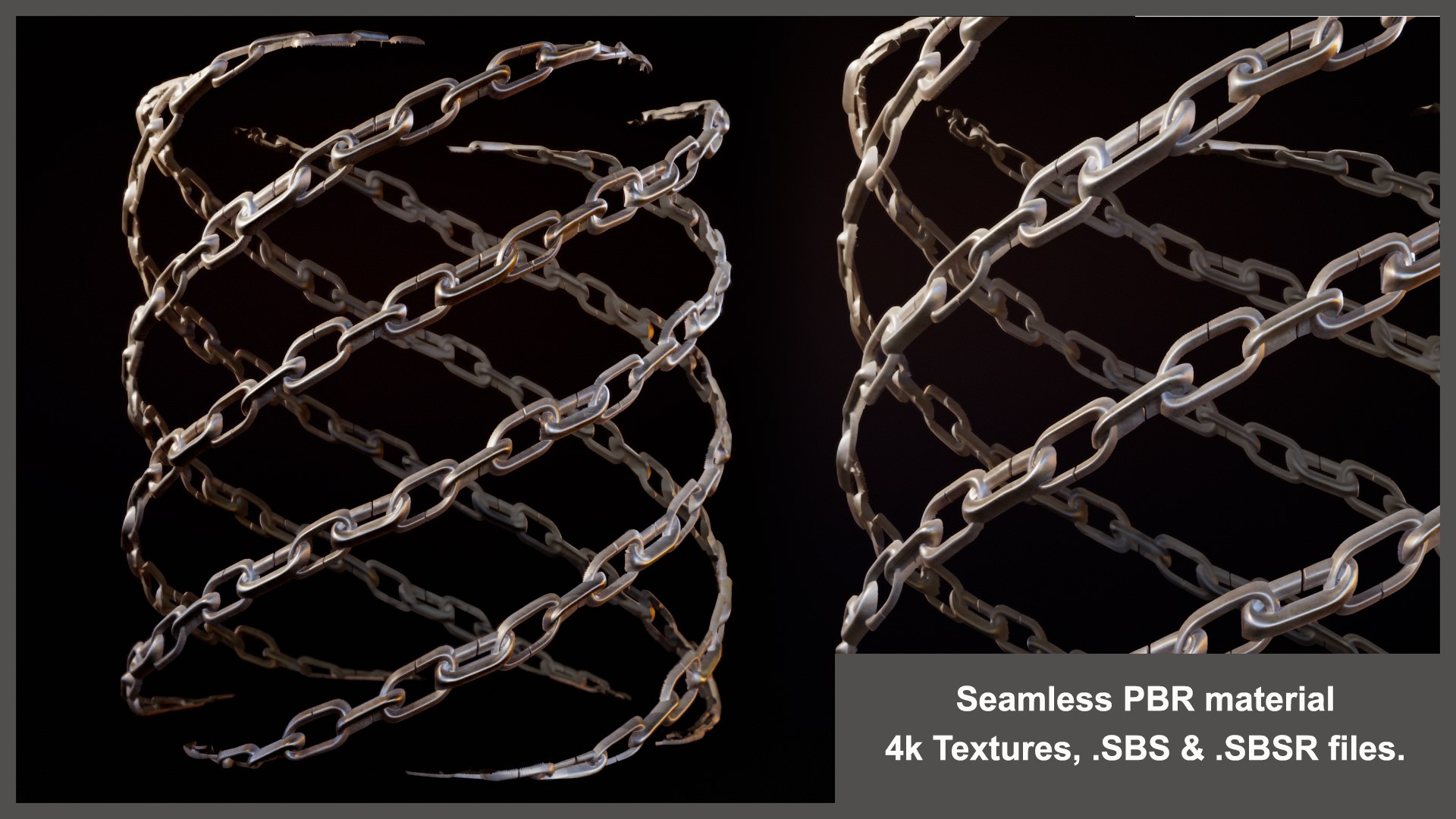 3D Seamless Chain PBR Material Textures - TurboSquid 2342637