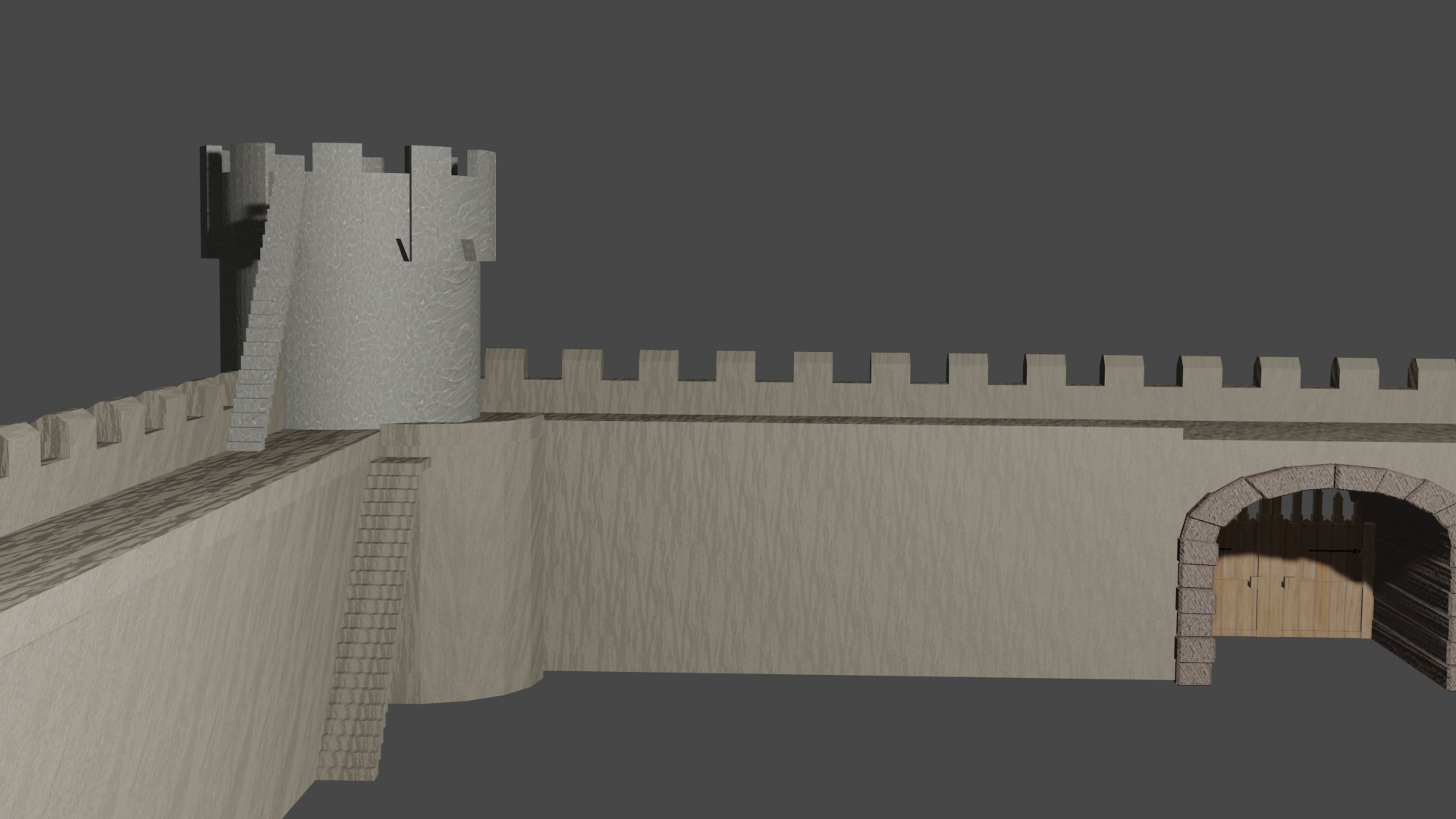 3D Castle Wall - TurboSquid 2064827