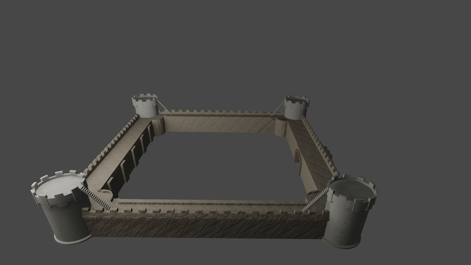 3D Castle Wall - TurboSquid 2064827