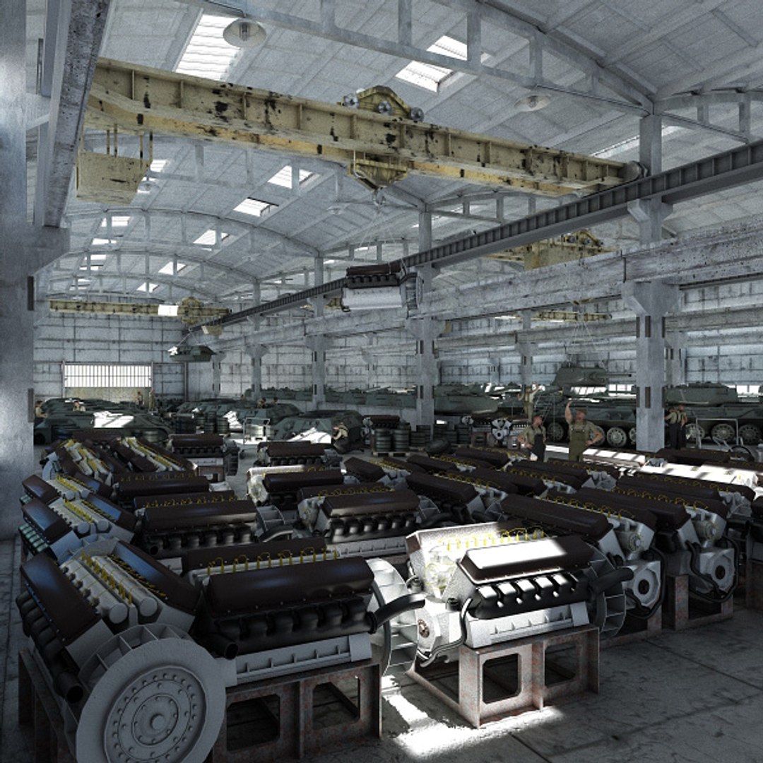 3d Ww Ii Tank Factory