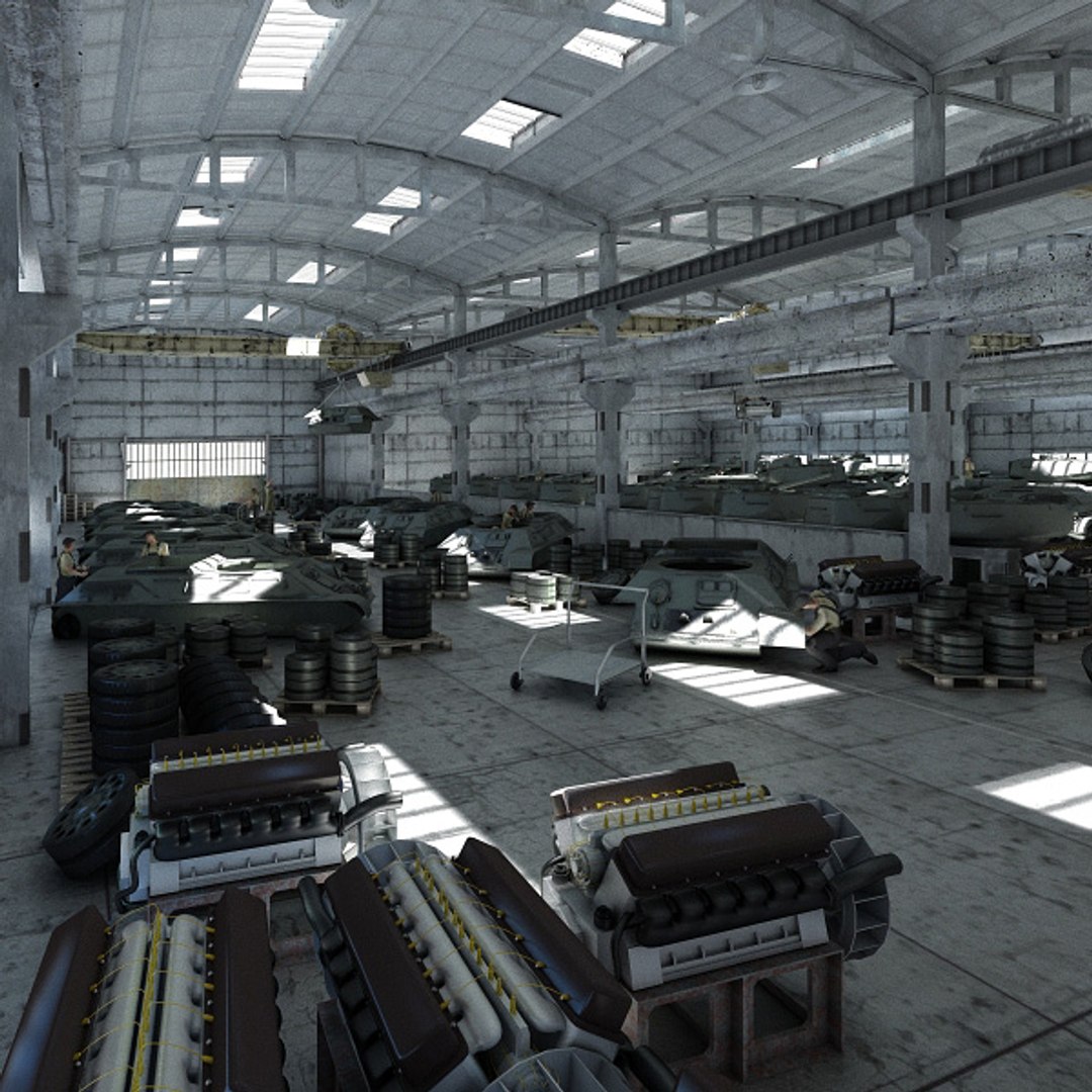 3d Ww Ii Tank Factory