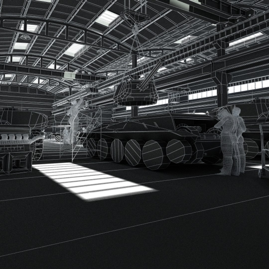 3d Ww Ii Tank Factory