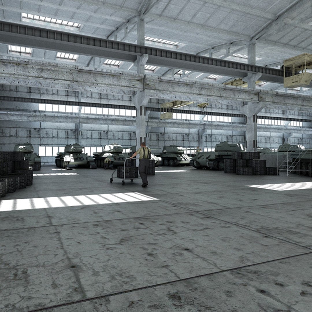 3d Ww Ii Tank Factory