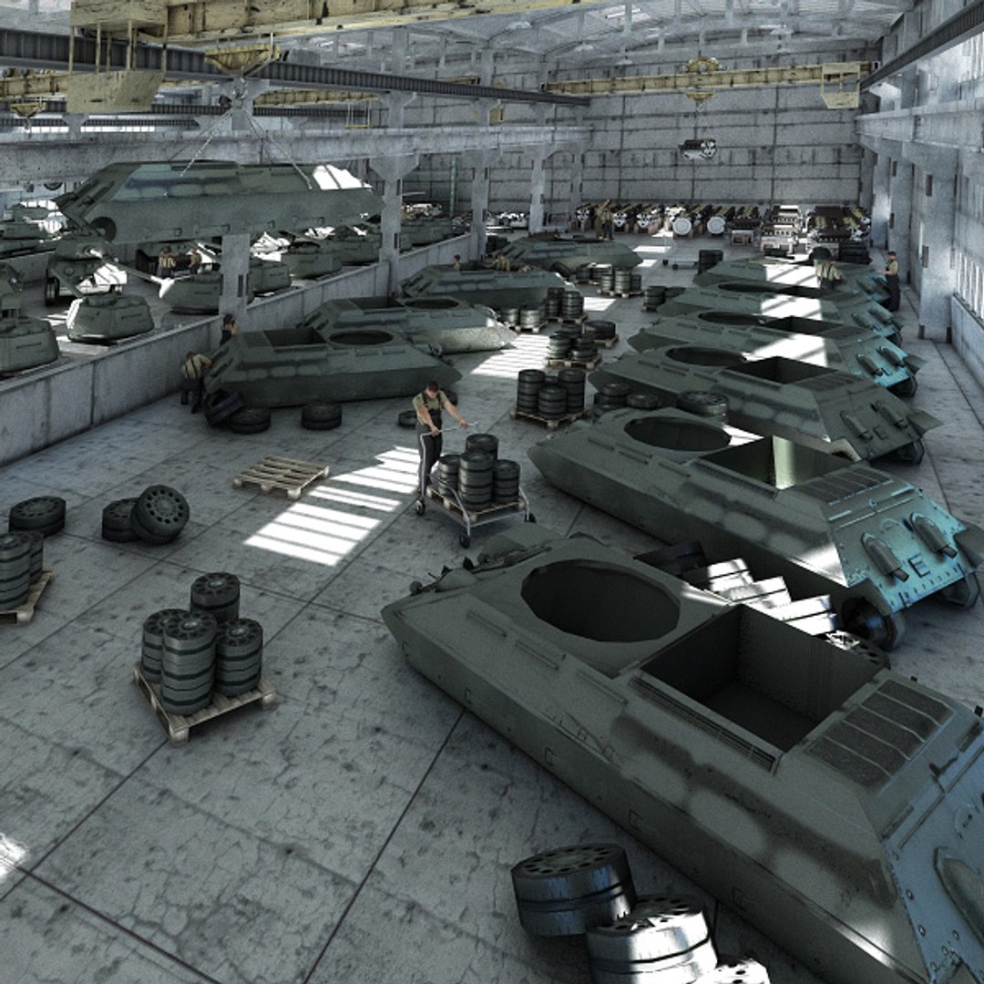 3d Ww Ii Tank Factory