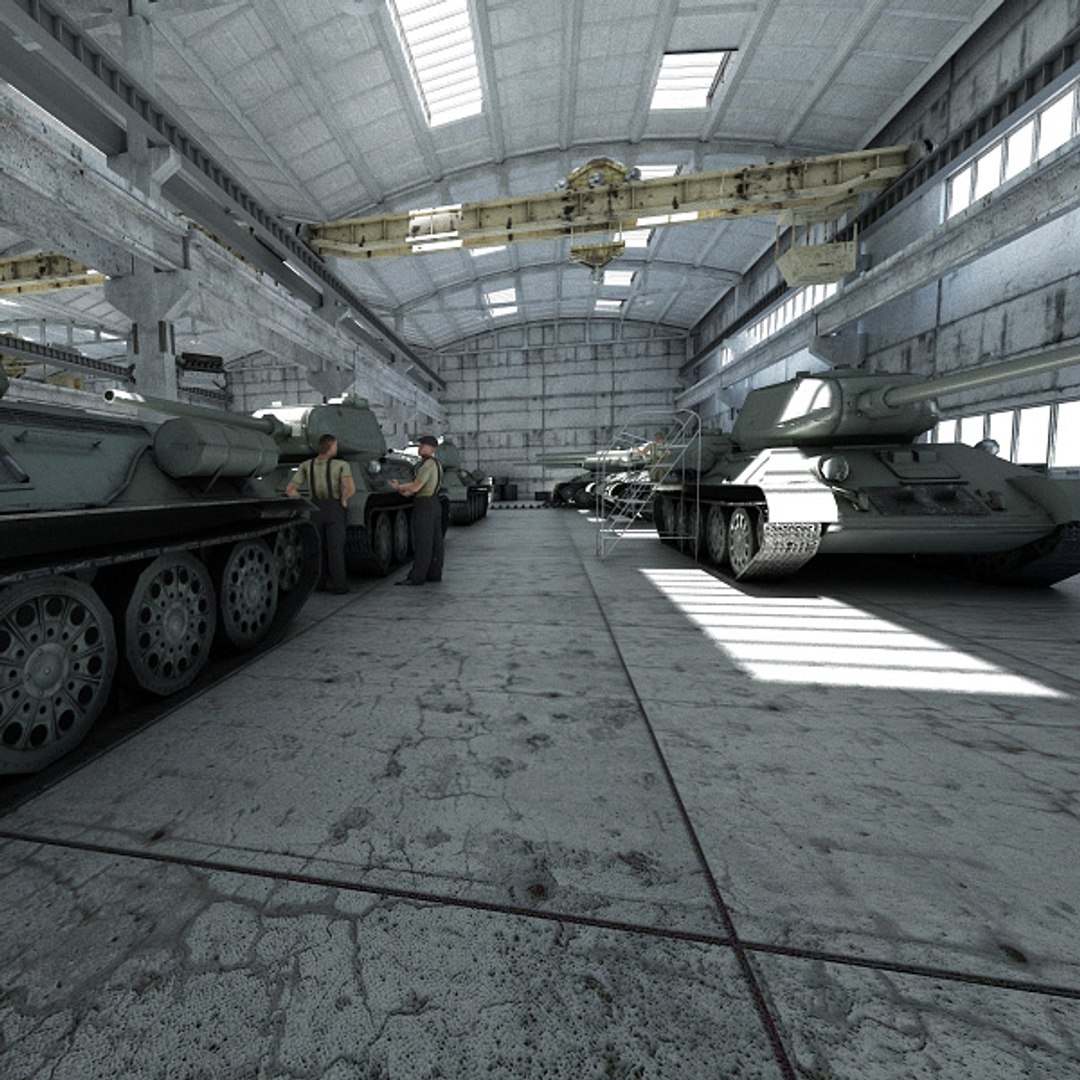 3d Ww Ii Tank Factory
