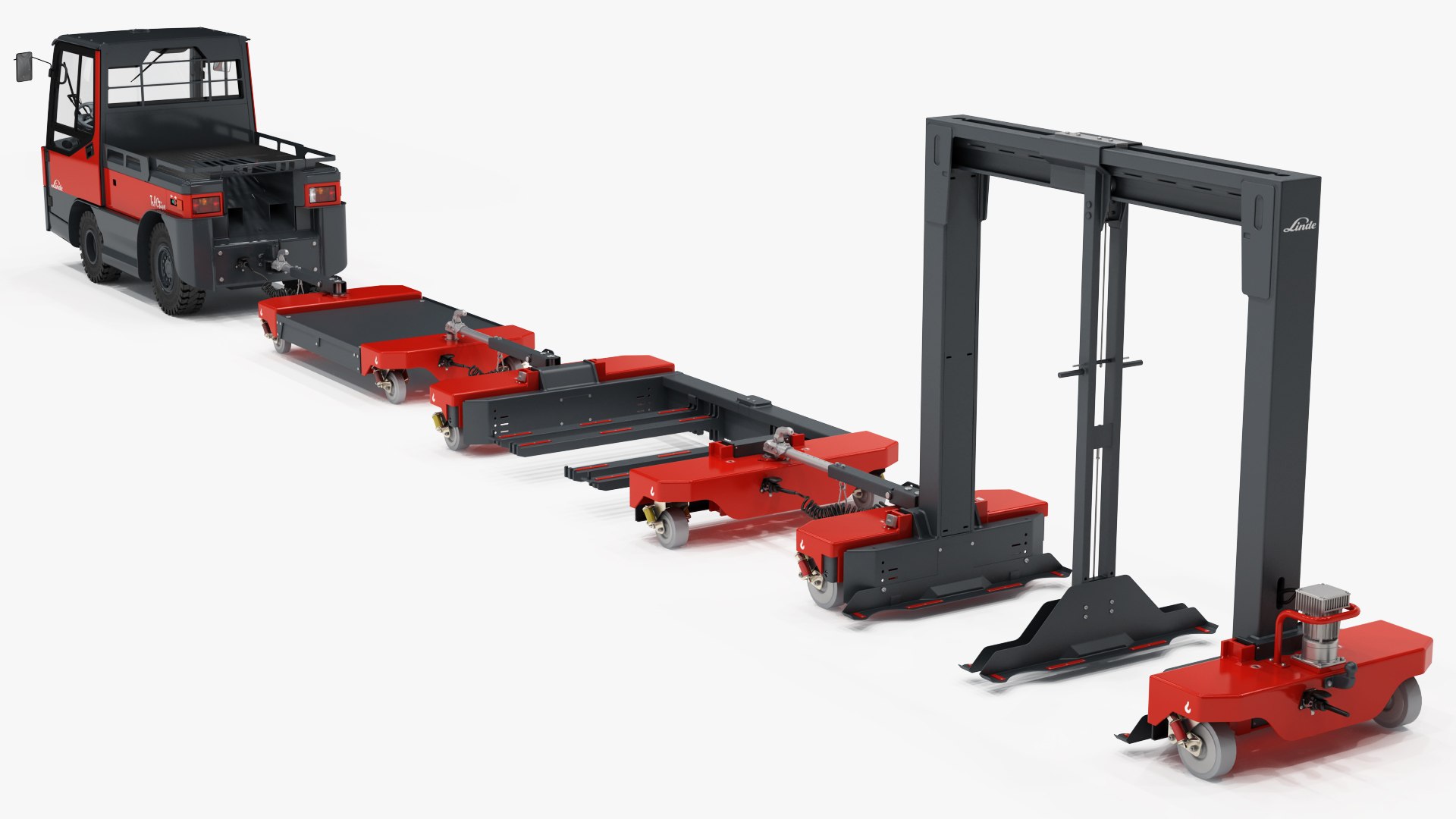 Linde P250 Logistic train system model - TurboSquid 1942338