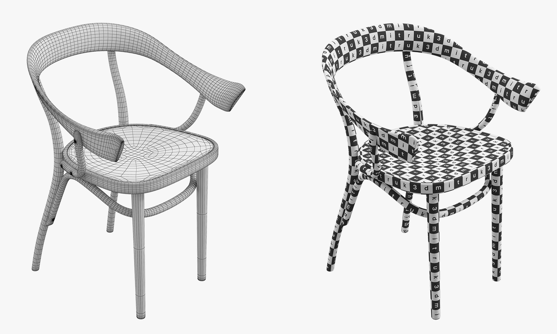 Bistrotstuhl by Nigel Coates 2 options model - TurboSquid 2145867