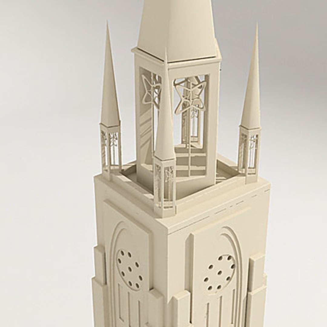 Church Cathedral Tower 3d Model