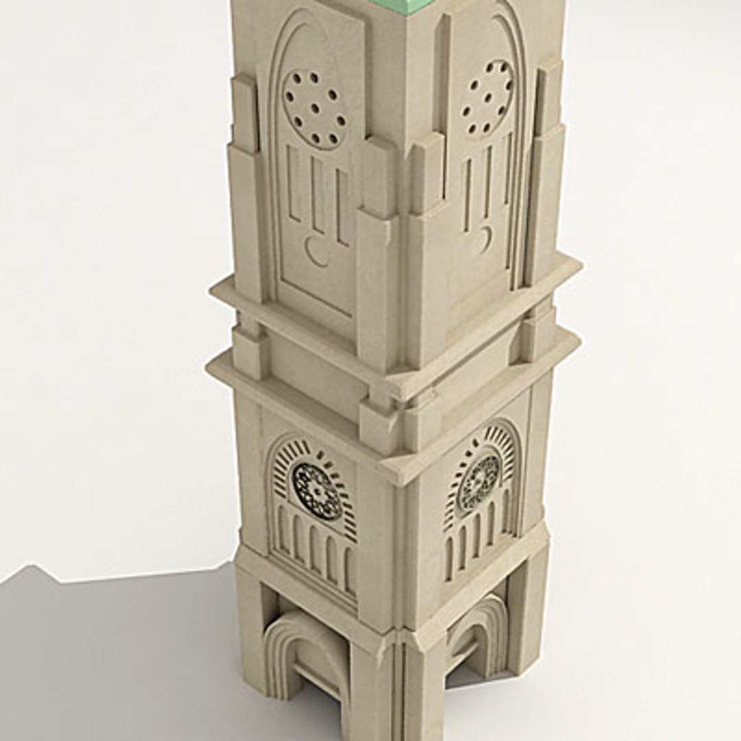 Church Cathedral Tower 3d Model