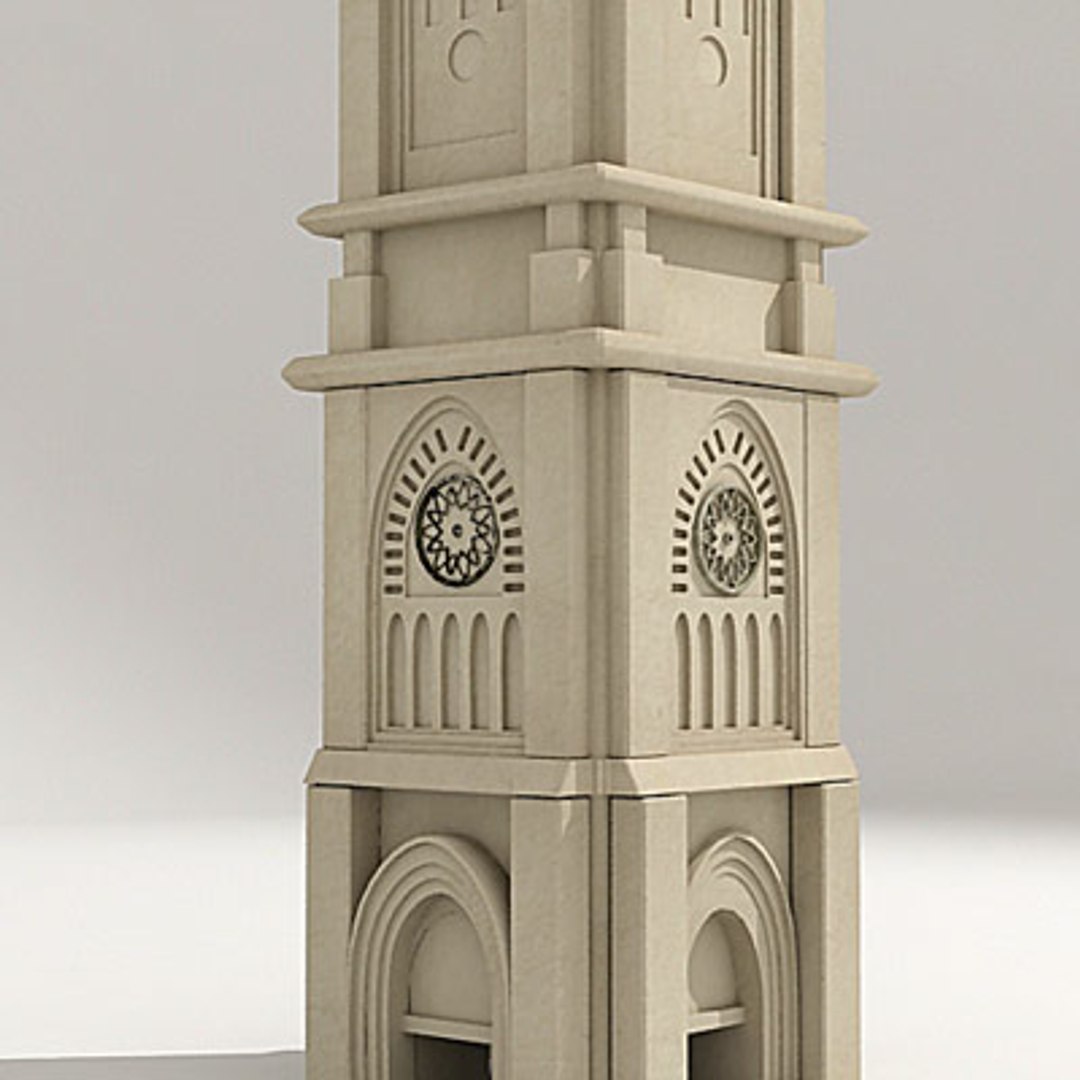 Church Cathedral Tower 3d Model