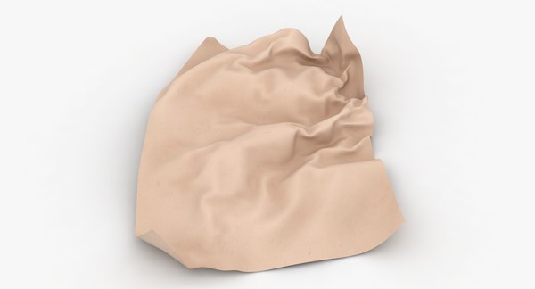 Crumpled paper 03 brown 3D model - TurboSquid 1313906