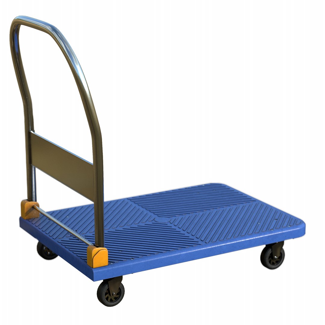 3D Cart Platform Truck Model - TurboSquid 2033614