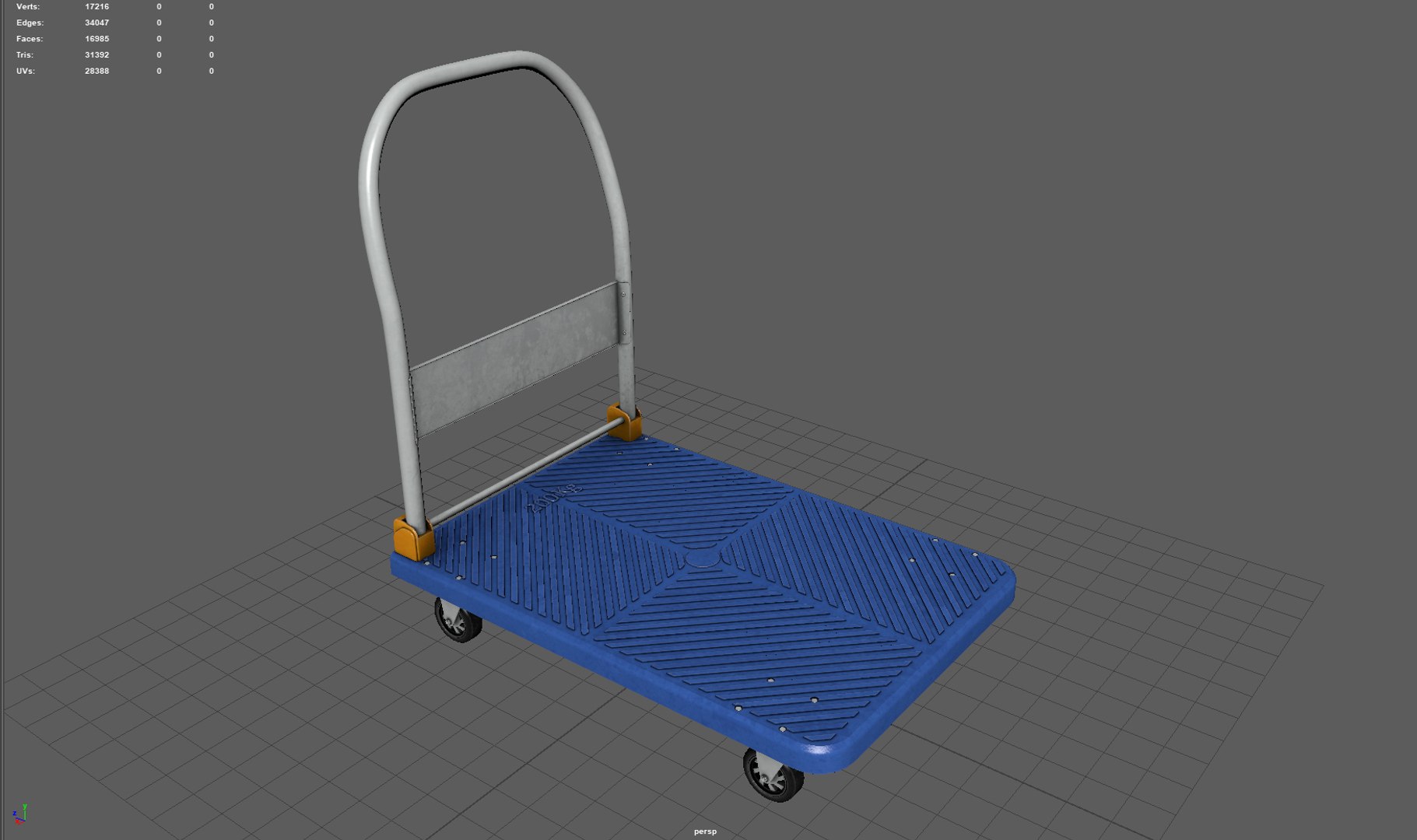 3D Cart Platform Truck Model - TurboSquid 2033614