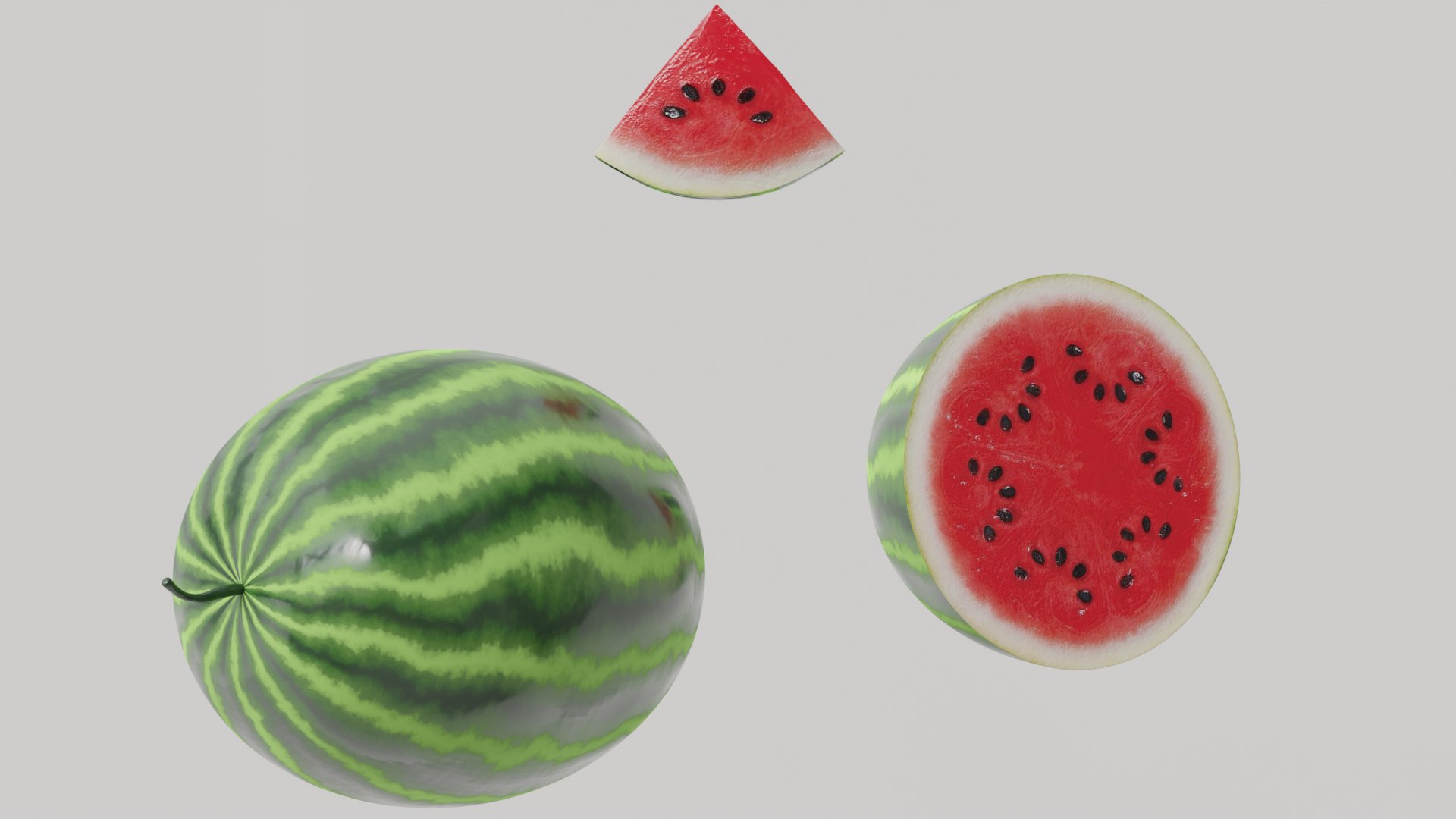 Watermelon Set 3D Model - TurboSquid 2219126