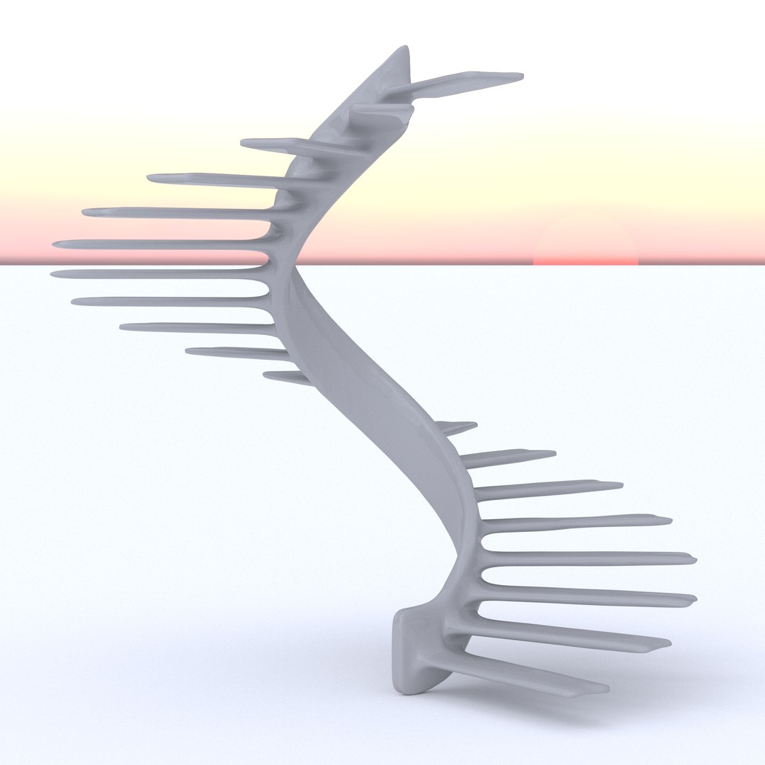 Smooth Organic Stairs 3D - TurboSquid 2374624