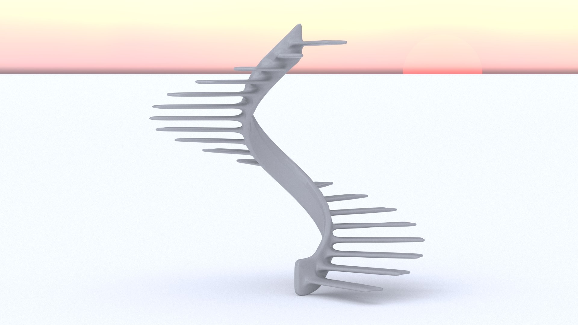 Smooth Organic Stairs 3D - TurboSquid 2374624
