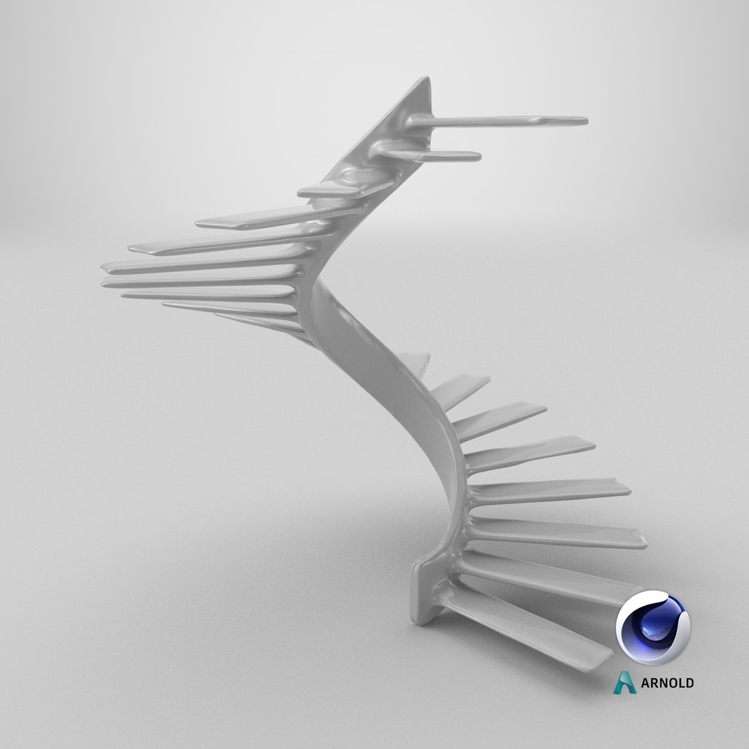 Smooth Organic Stairs 3D - TurboSquid 2374624