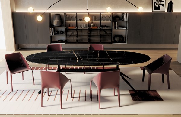 Poliform dining room model - TurboSquid 1633857