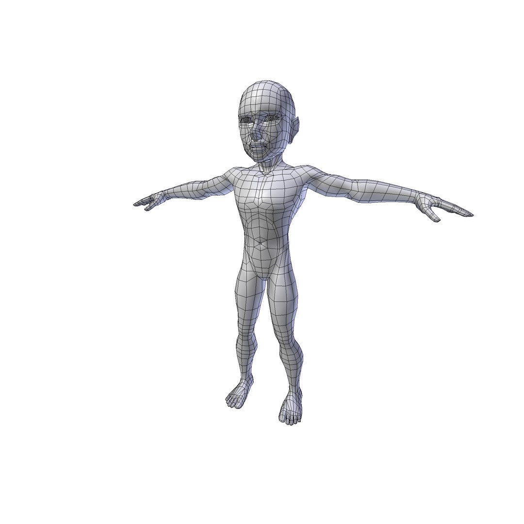 Anime Boy 1 21m Basemesh 3D Model - TurboSquid 2321912