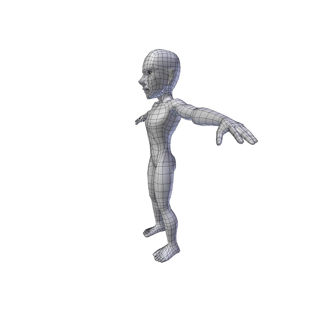 Anime Boy 1 21m Basemesh 3D Model - TurboSquid 2321912