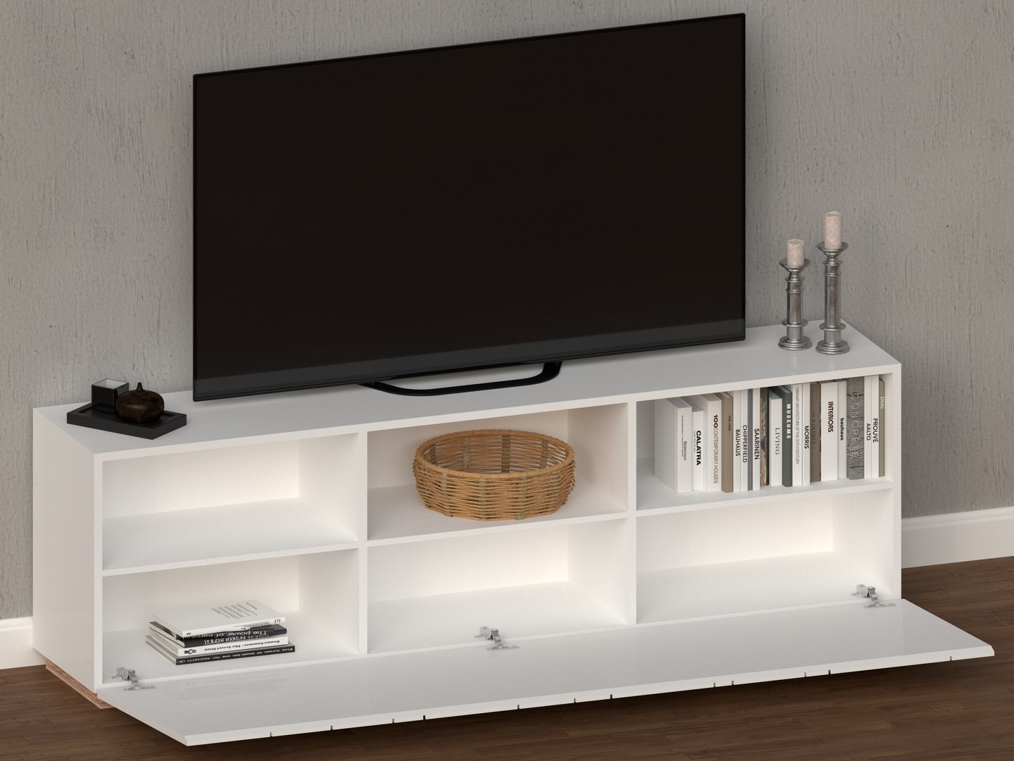 3D Modern TV Laqueado - TurboSquid 2068702