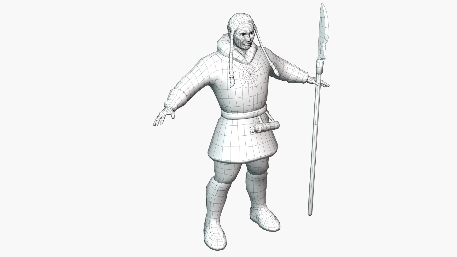 Asian Young Man Warrior With Cold Weapon 3D Model - TurboSquid 2013436