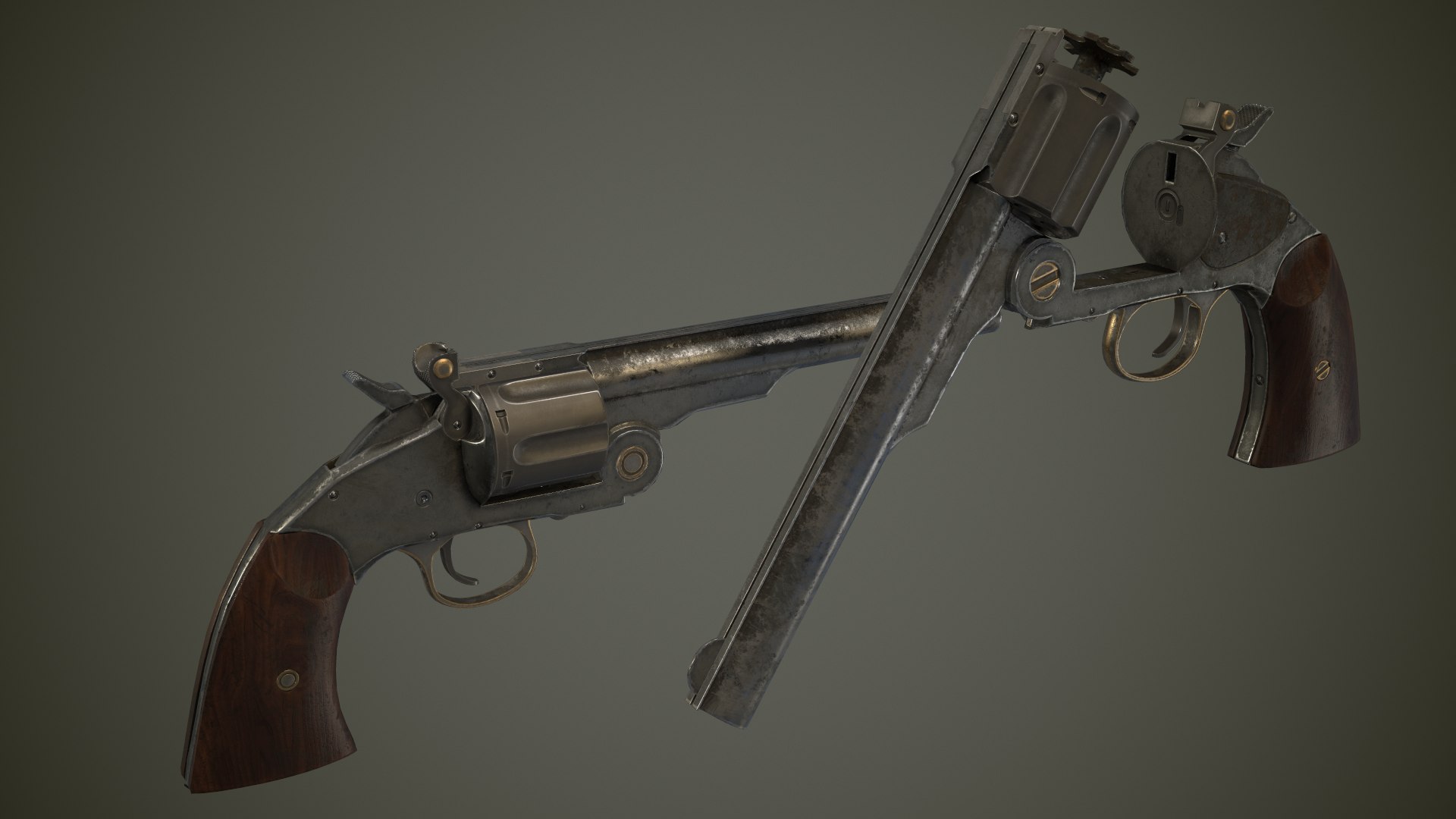 3D Schofield Revolver Model - TurboSquid 1465881