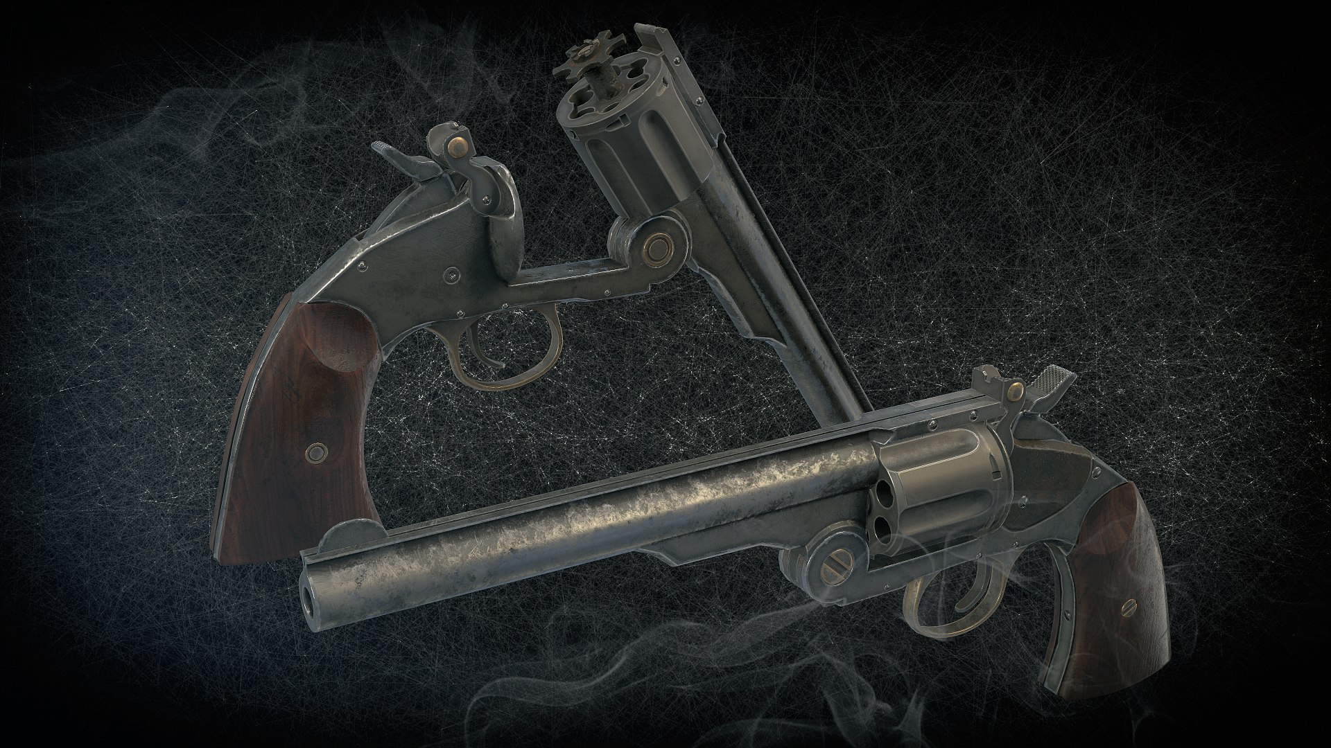 3D schofield revolver model - TurboSquid 1465881