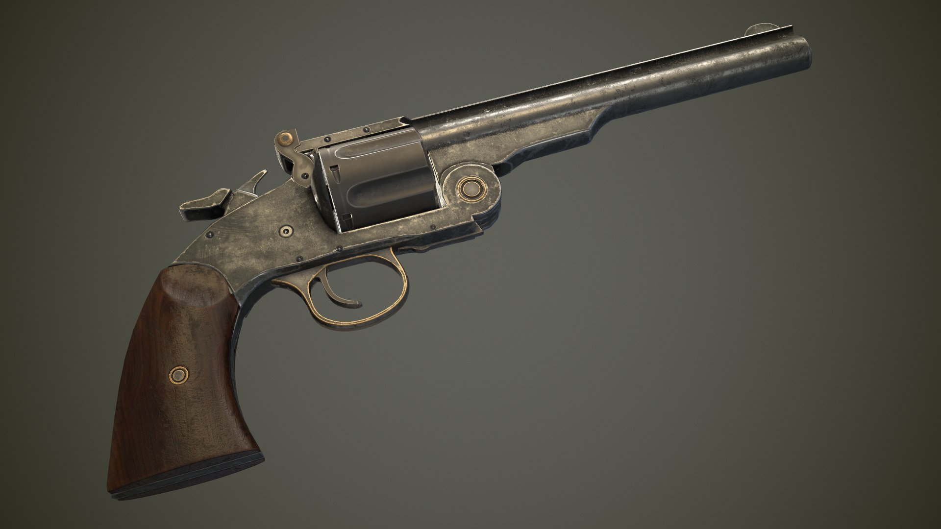 3D Schofield Revolver Model - TurboSquid 1465881