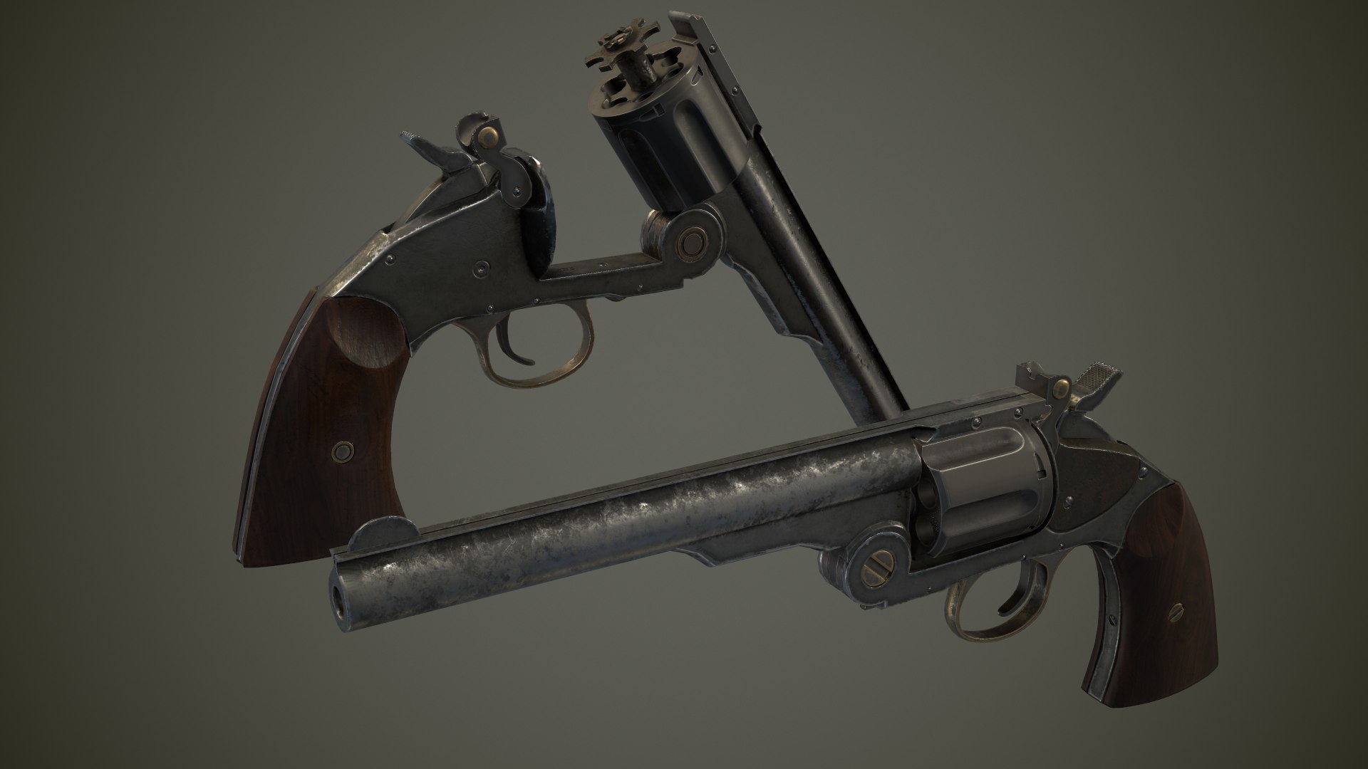 3D Schofield Revolver Model - TurboSquid 1465881