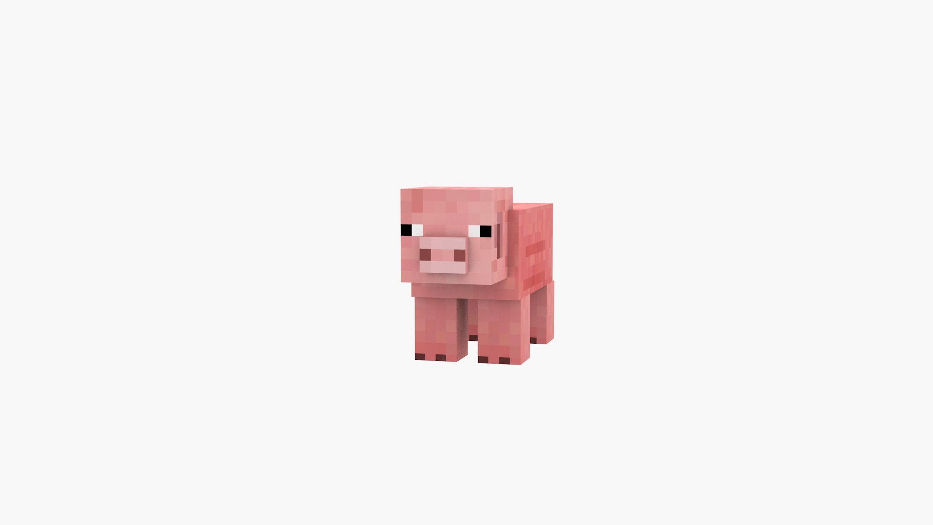 3D Minecraft Pig - TurboSquid 1842696