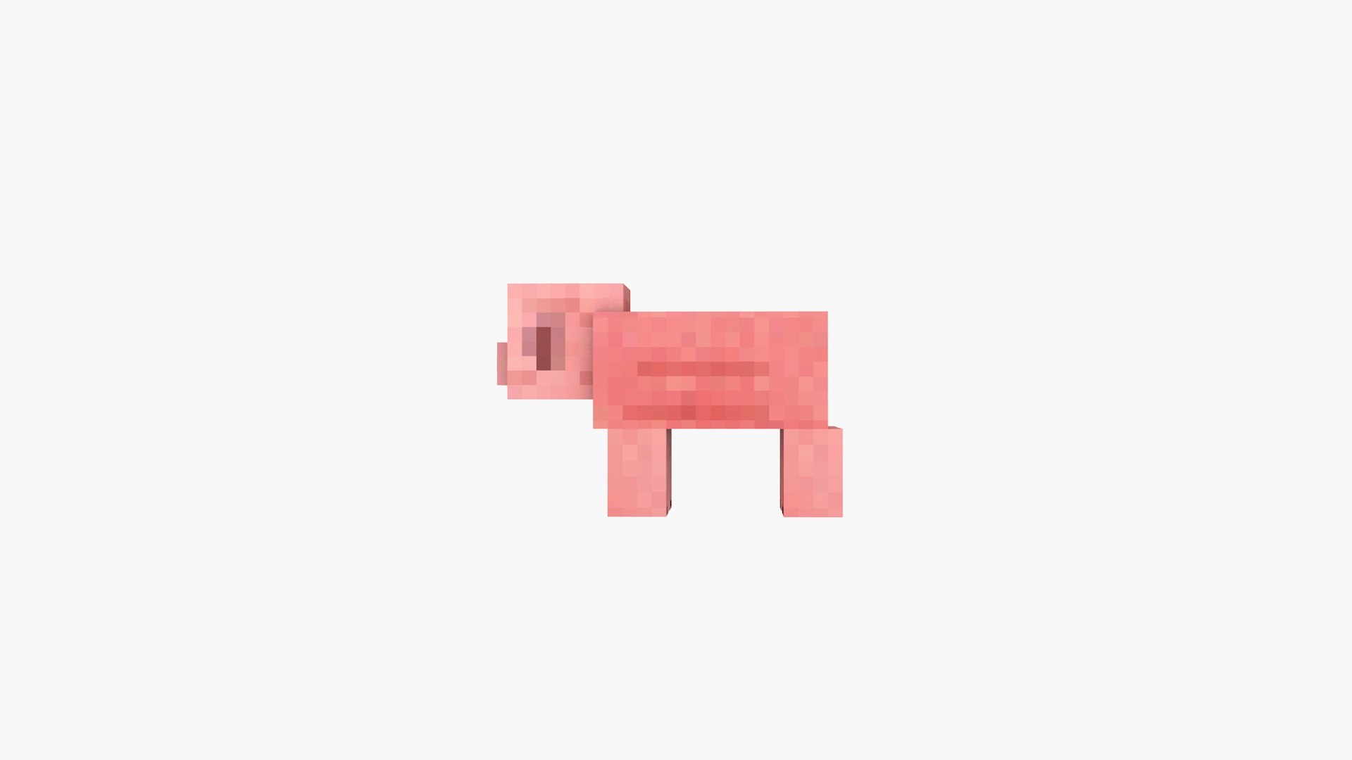 3D Minecraft Pig - TurboSquid 1842696