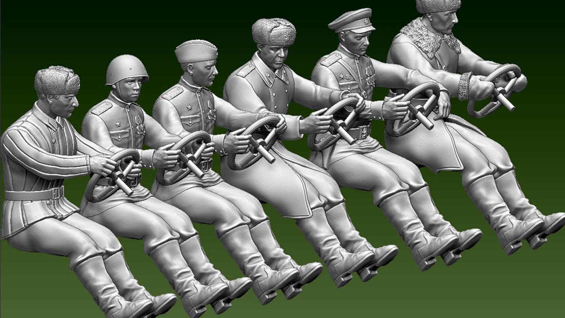 3D Model Drivers Soldiers Ww2 Russia - TurboSquid 1763695