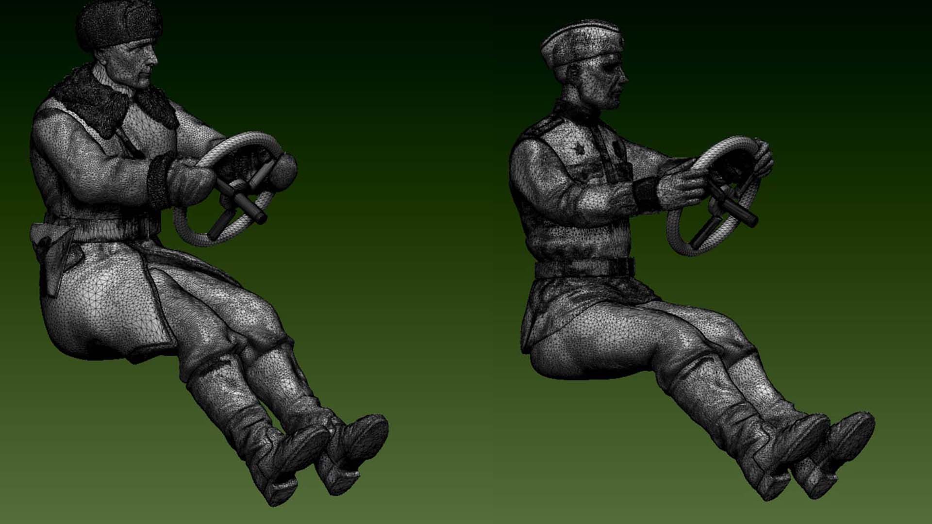 3D Model Drivers Soldiers Ww2 Russia - TurboSquid 1763695