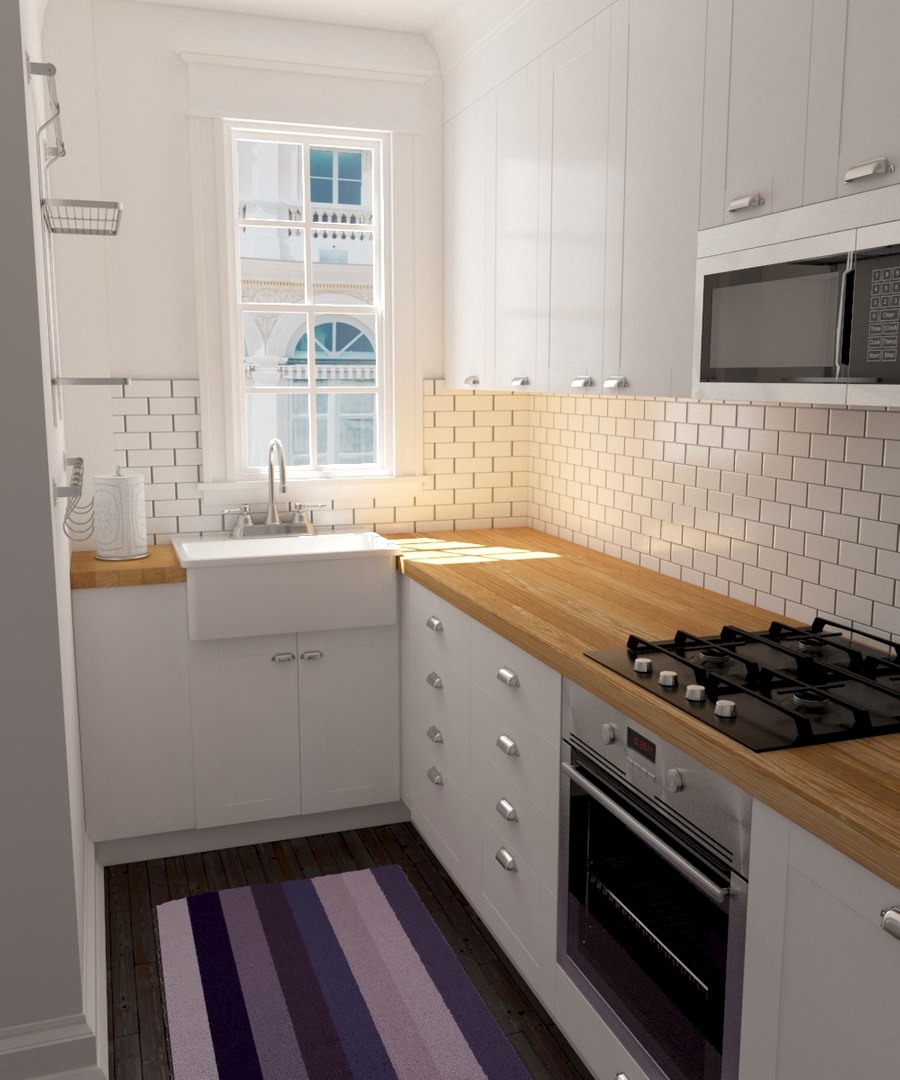 3d Max Interior Home Kitchen Scene