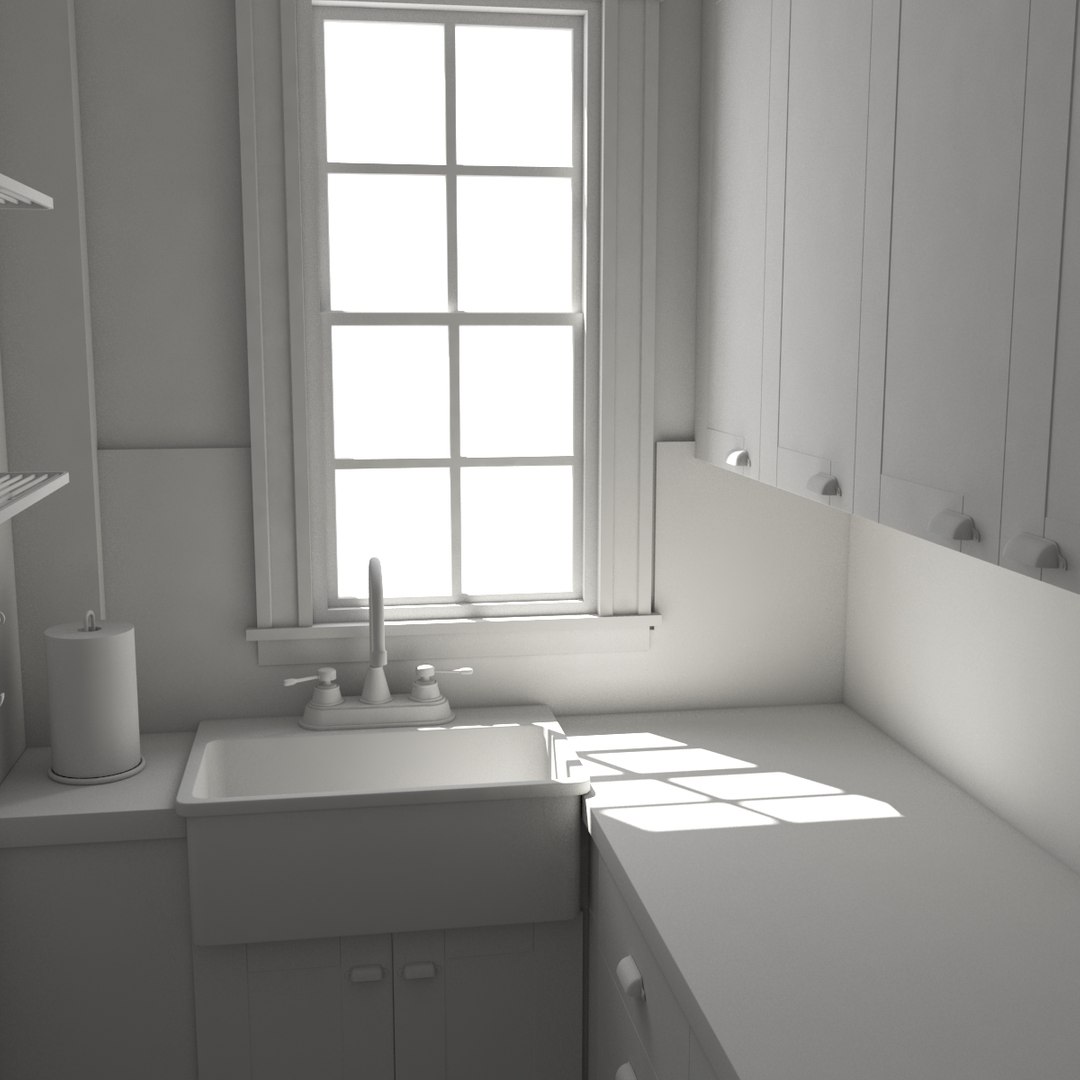 3d Max Interior Home Kitchen Scene