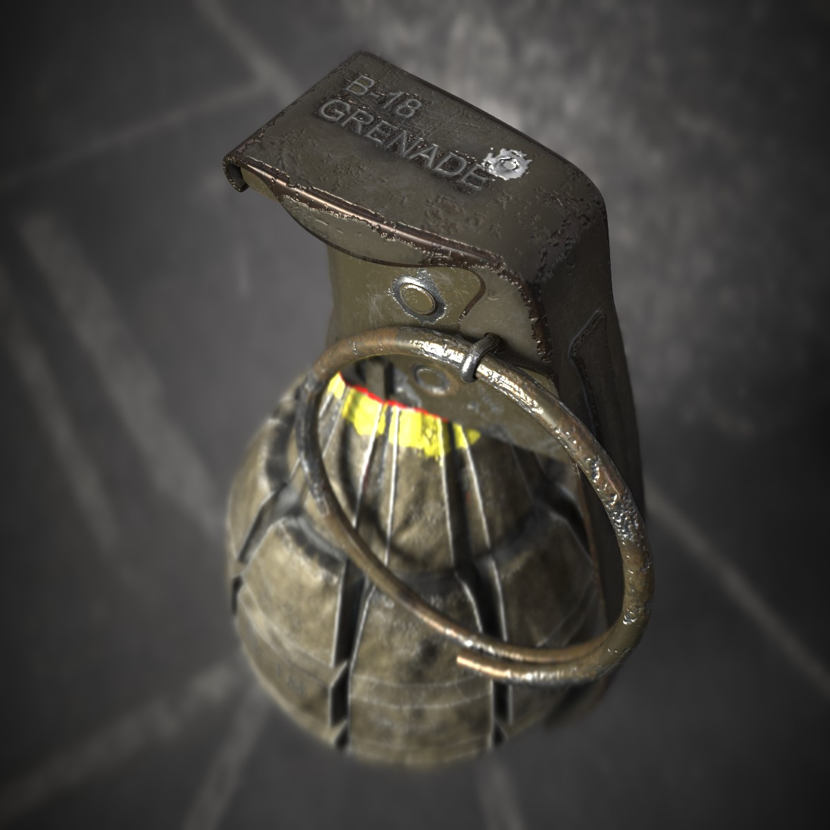 3d model f1 grenade