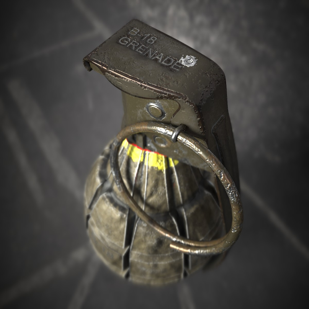 3d model f1 grenade