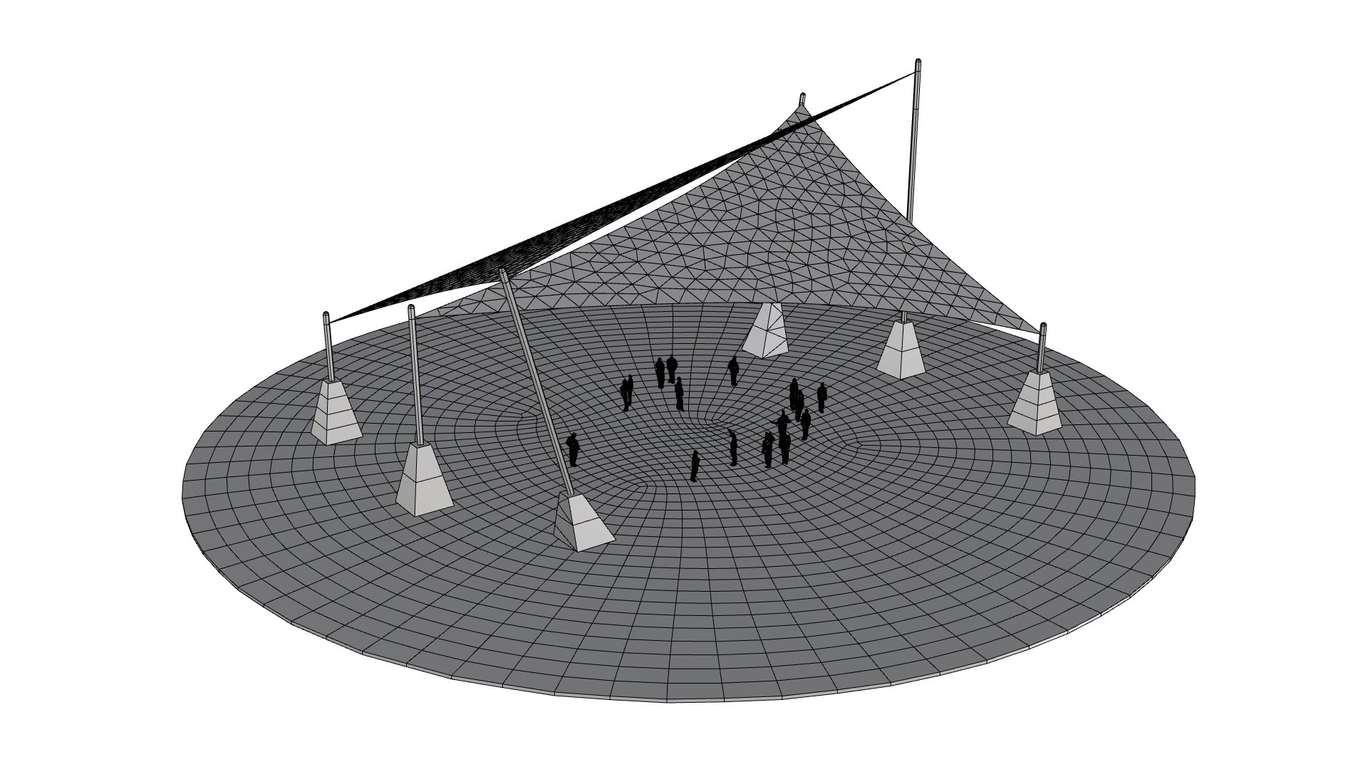 Tensile Structure Canopy 1 3D Model - TurboSquid 2249866