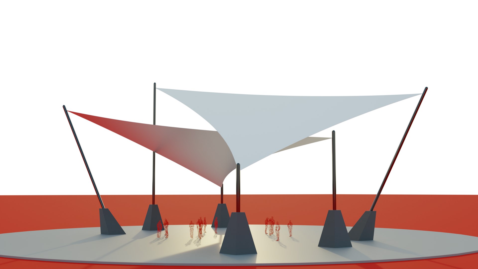 Tensile Structure Canopy 1 3D Model - TurboSquid 2249866