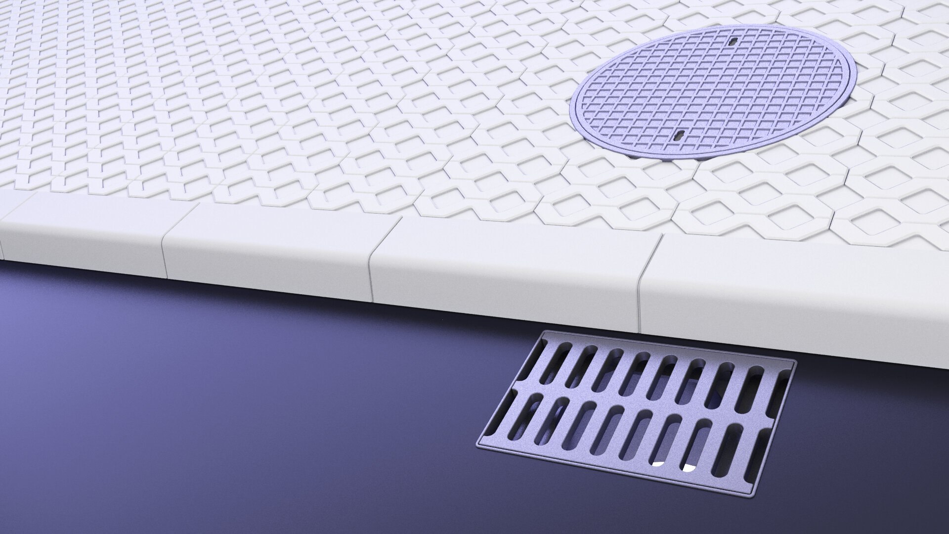 Concrete Openwork Slab Pavement 10 3D - TurboSquid 2096870