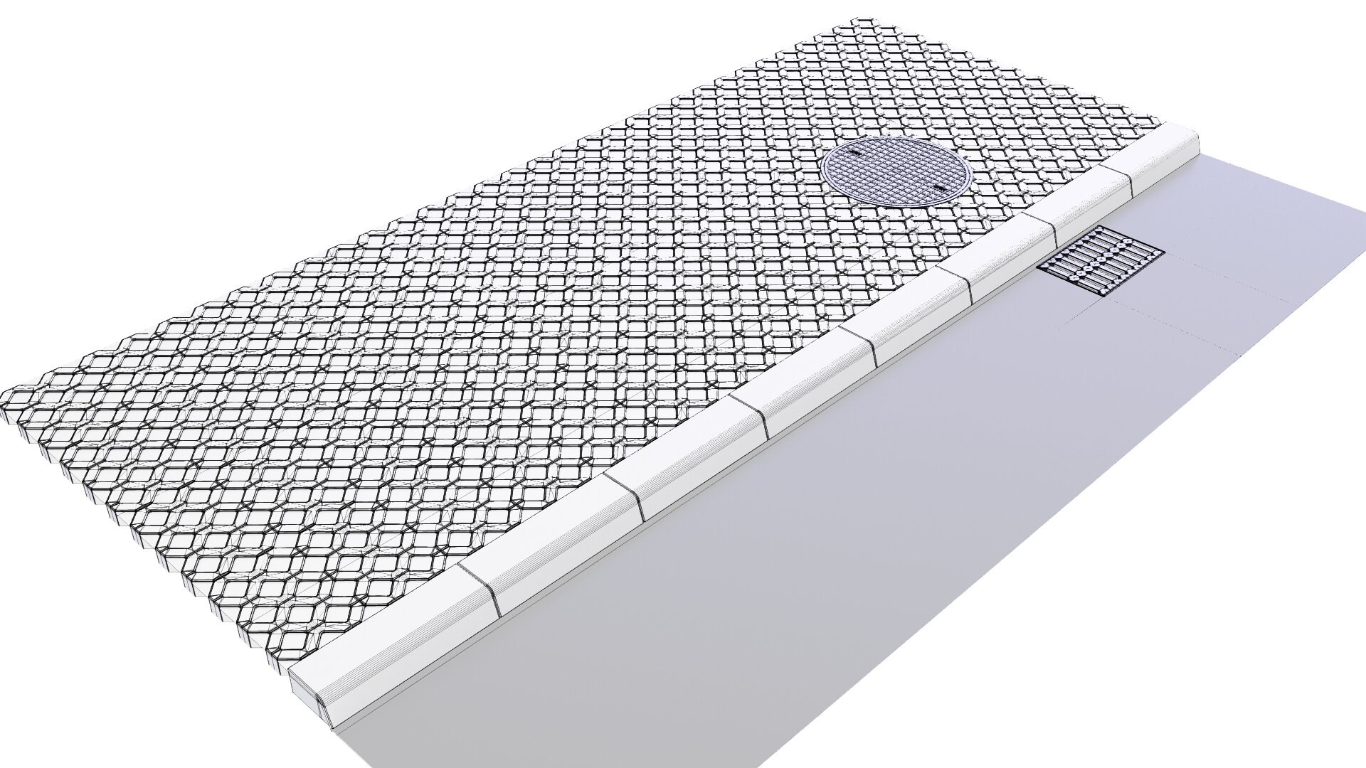 Concrete Openwork Slab Pavement 10 3D - TurboSquid 2096870