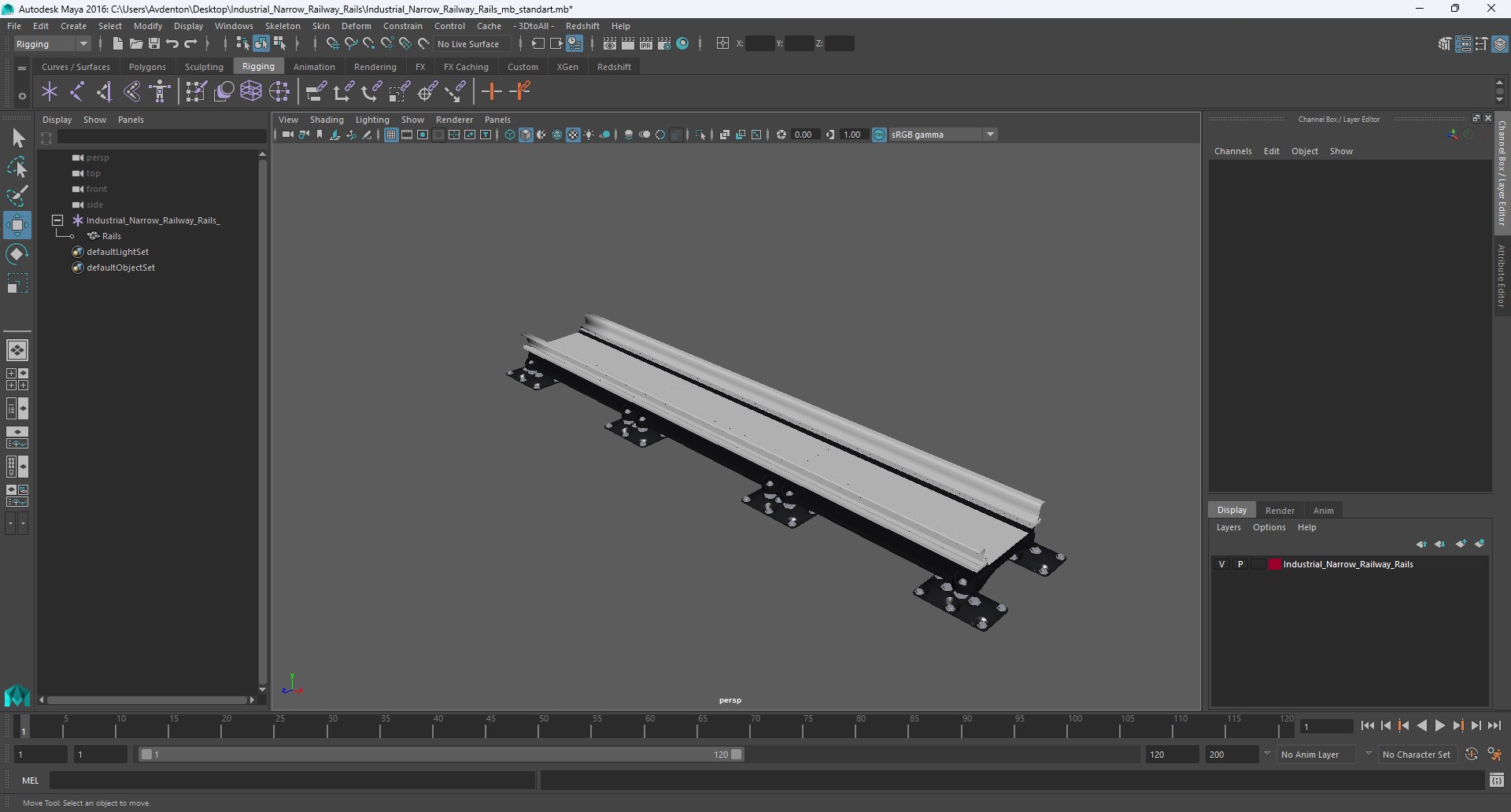 Industrial Narrow Railway Rails 3D - TurboSquid 2296421