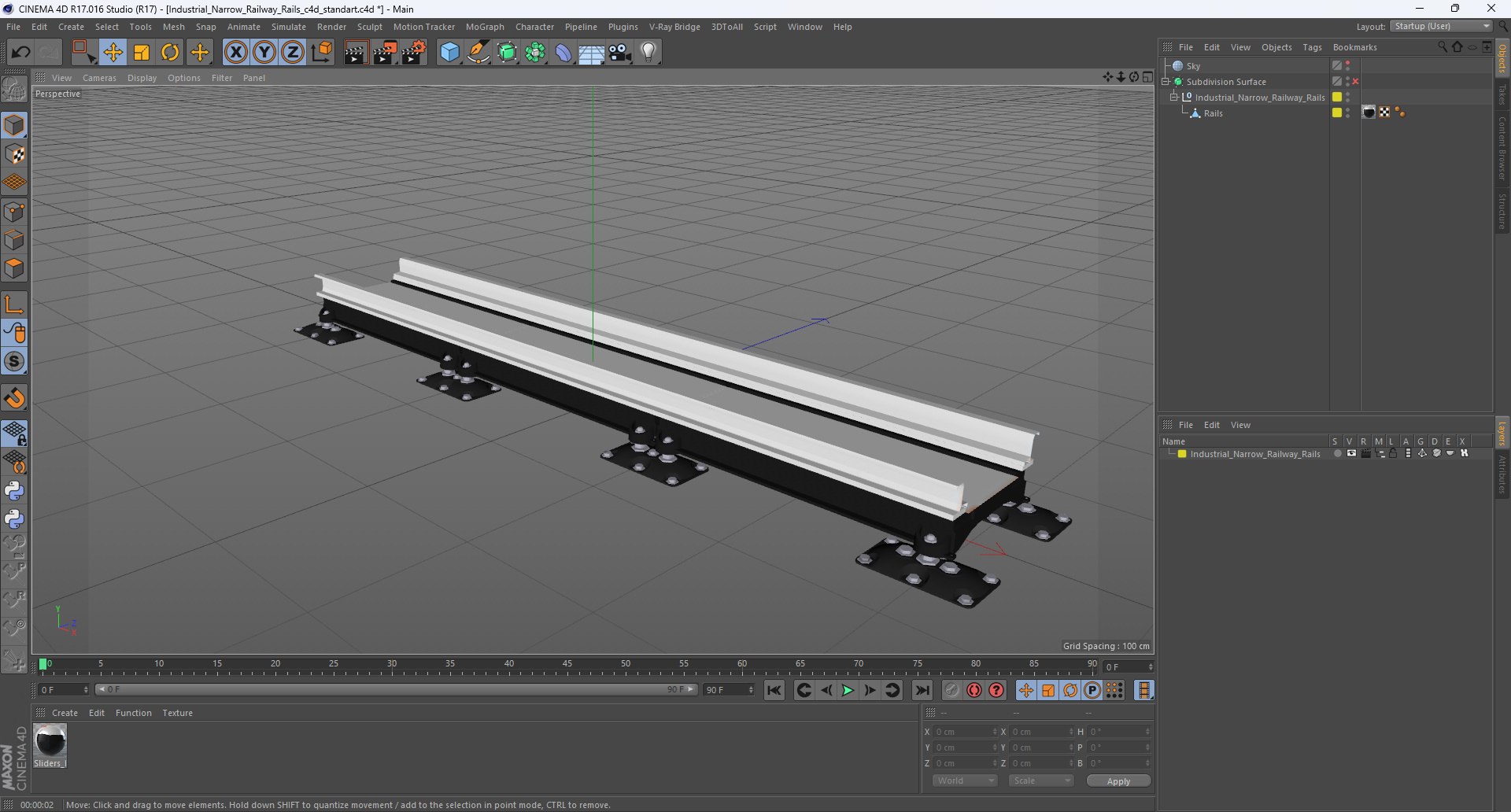 Industrial Narrow Railway Rails 3D - TurboSquid 2296421