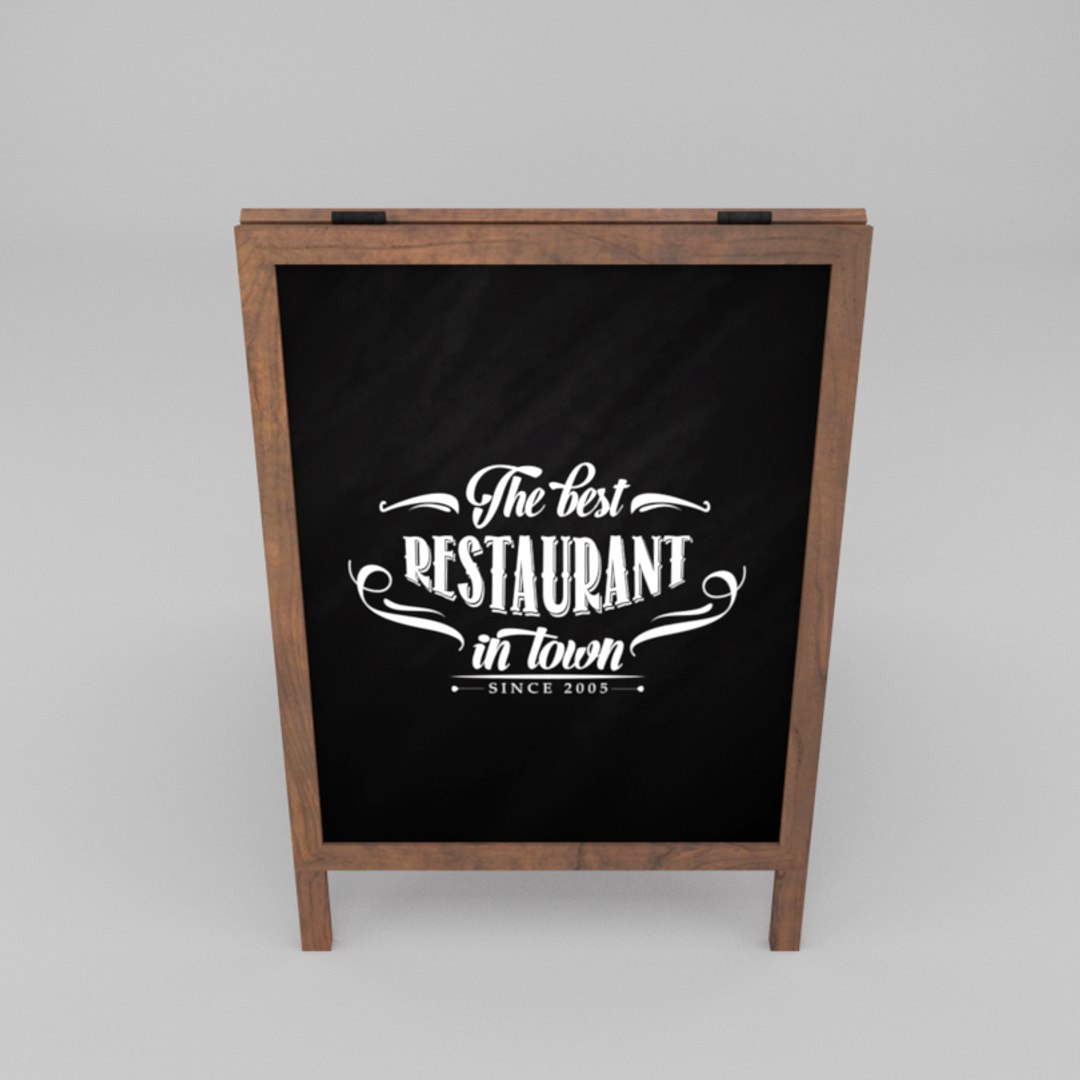 3d Restaurant Board Model
