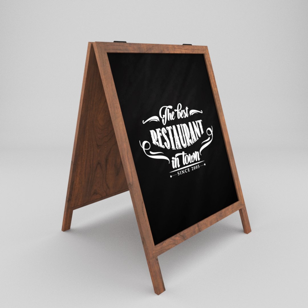 3d Restaurant Board Model
