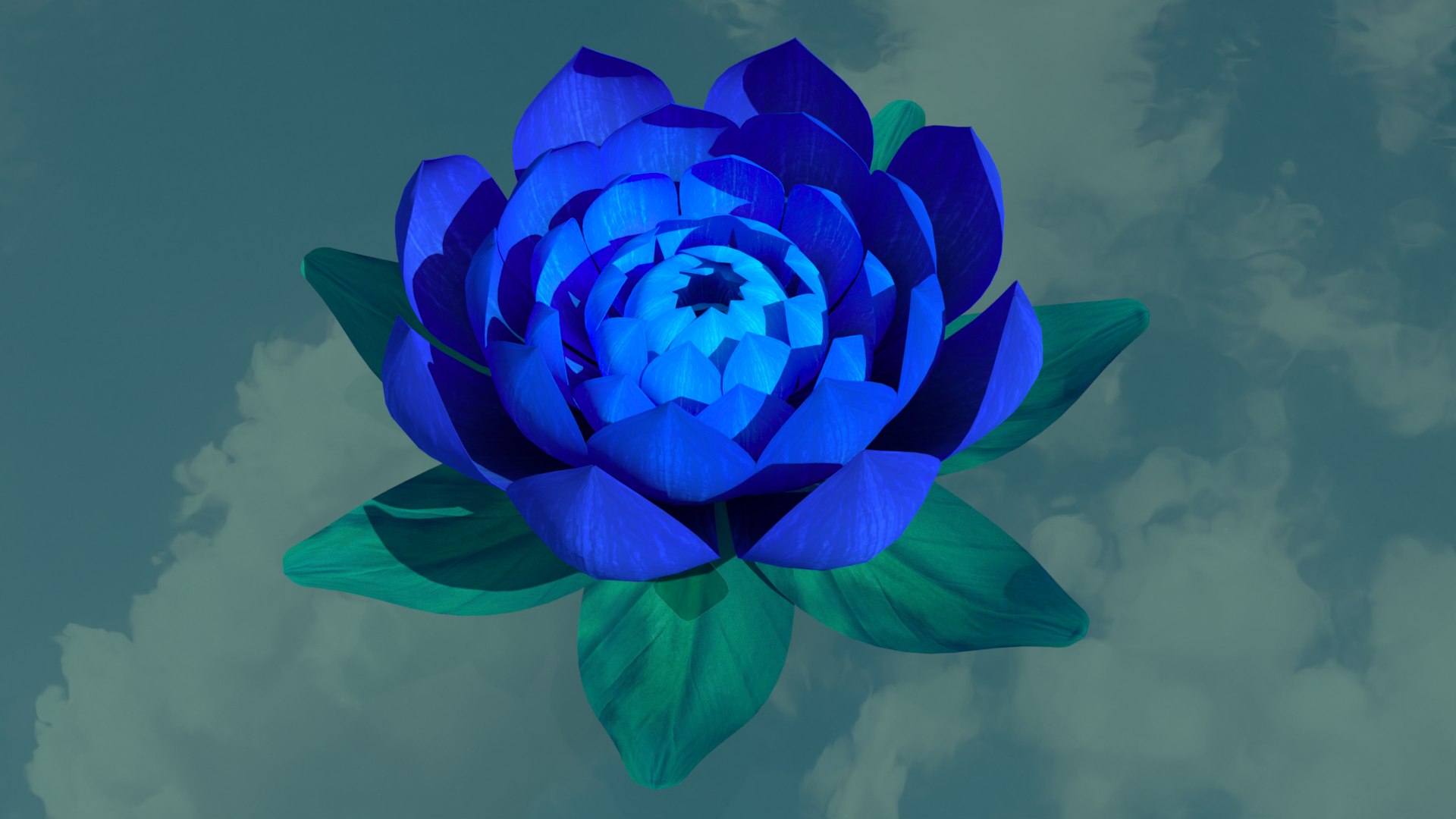 3D Rigged Blue Flower Model - TurboSquid 1627109