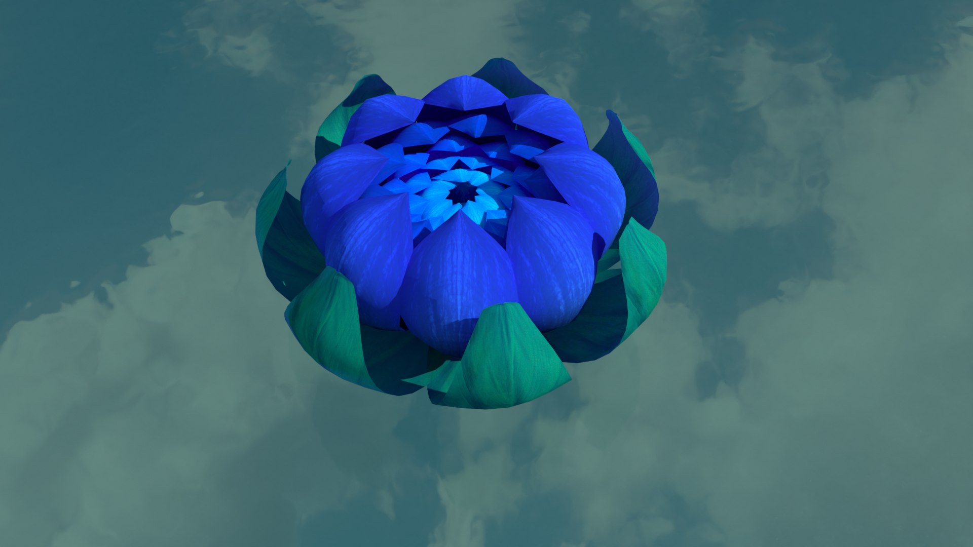 3D Rigged Blue Flower Model - TurboSquid 1627109