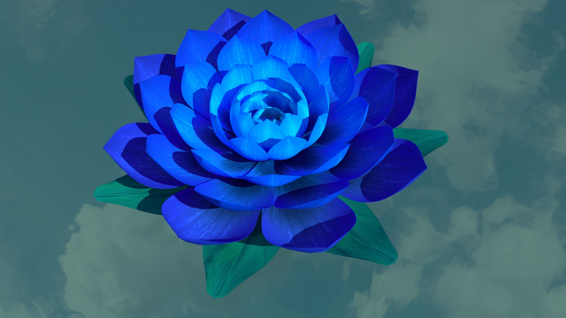 3D Rigged Blue Flower Model - TurboSquid 1627109