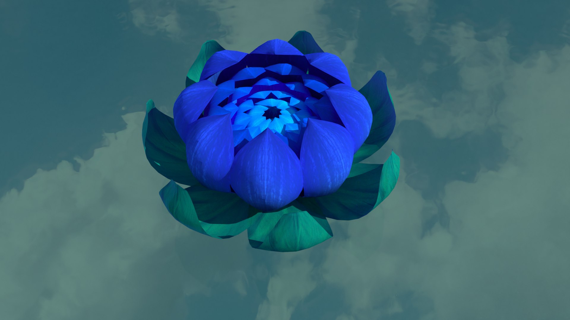 3D Rigged Blue Flower Model - TurboSquid 1627109